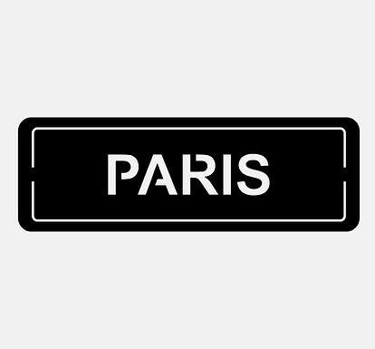 Paris Rectangle Sign | Free Laser Cut SVG File