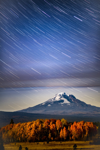 Mt Adams falling stars | BC Photography