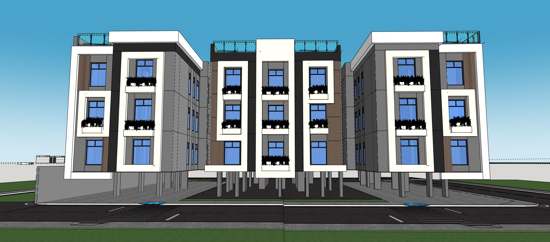 Realistic Apartment Building Render | ArchiVinci | 77781