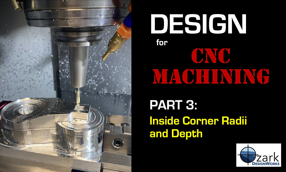 Design for CNC Machining: Part 3 - Inside Corner Radii and Depth