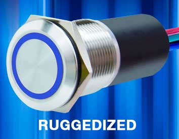 LED Ring Push Button Flush Mount Switches