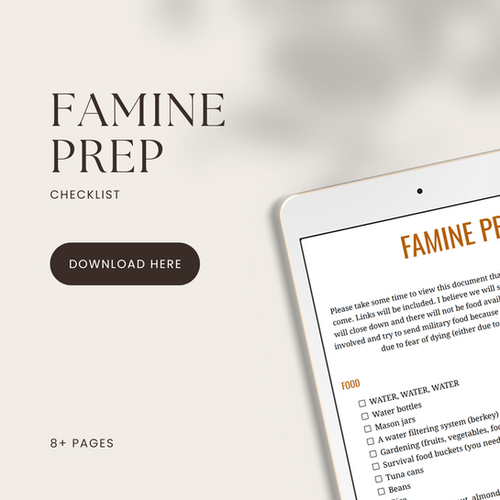 FAMINE PREP CHECKLIST | Jenesus