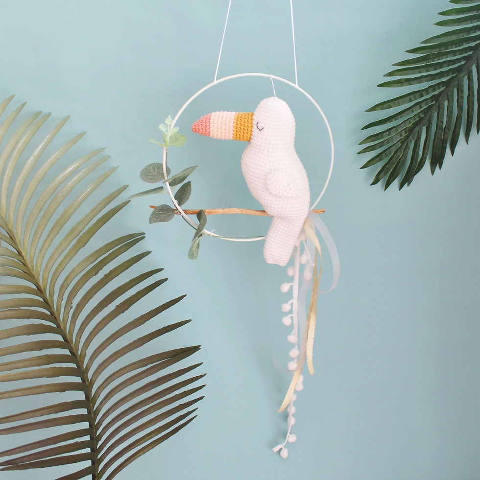 Mobile Toucan Blanc | ligne-retro
