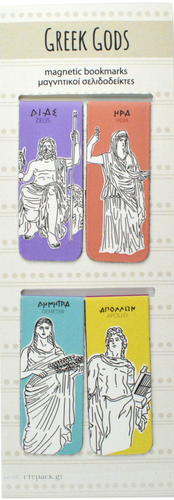 Greek Gods - Set of 4 mini magnetic bookmarks | ploosdesignshop