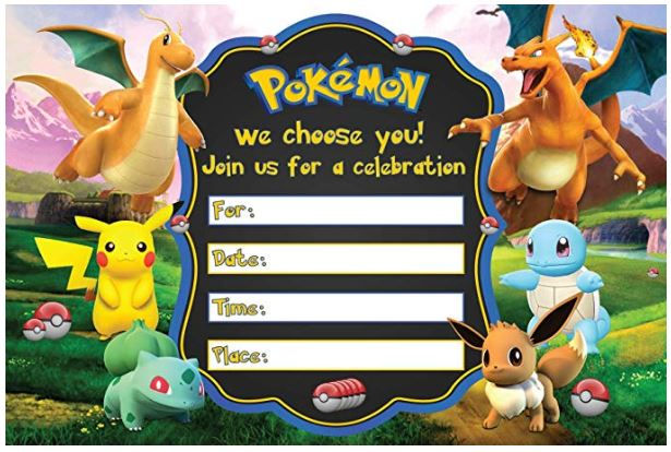 10 Pokemon Birthday Party Invitations You'll Love | Slowpoke Tail