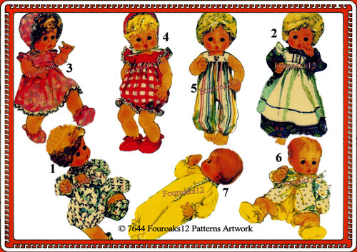 Doll's Clothes 15"-16"Baby Doll Sewing Pattern 7644 | www ...