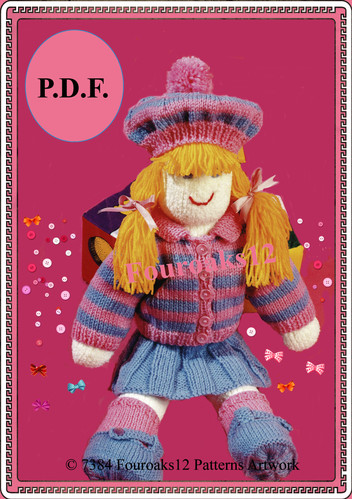 Rag Doll and Clothes Knitting Pattern 7384