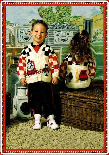 Boy or Girl James Red Engine Cardigan Knitting Pattern 1528 | www ...