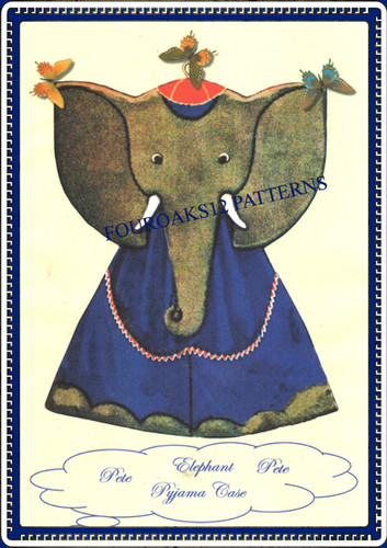 Elephant Pyjama Case Sewing Pattern 1016 | FOUROAKS12 PATTERNS
