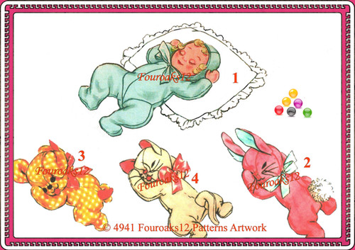 Sewing Pattern Stuffed Cuddly Toys 4941 | www.fouroaks12patterns.com