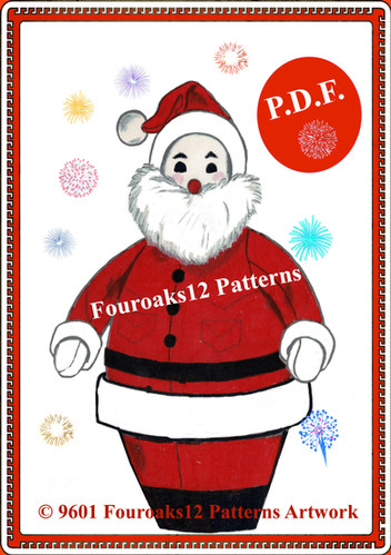 Pyjama Case Father Christmas Sewing Pattern 9601.