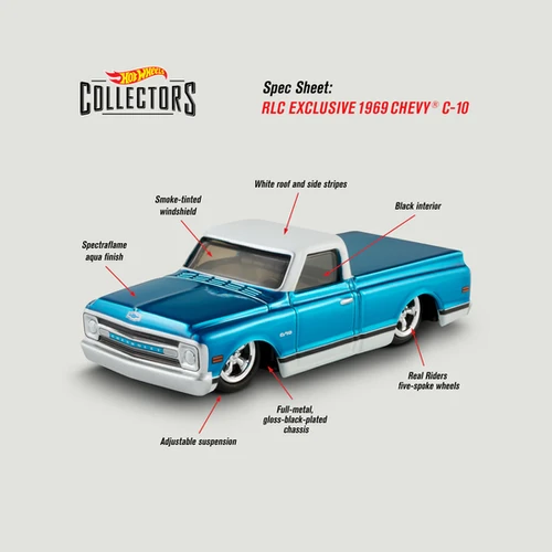 Hot Wheels RLC 2020 ’69 Chevy C/10 Spectraflame Aqua Blue | Diecast Max