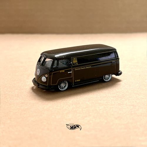 Custom VW Combi Panel Van T1 UPS Delivery Livery. Wheel Swap | Diecast Max