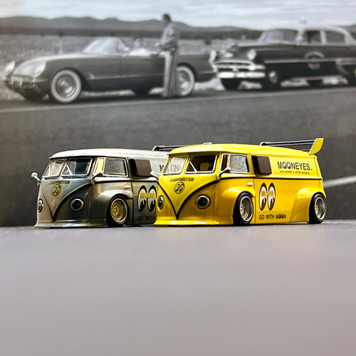 Ghost Player VW T1 Panel Bus. Mooneyes. Yellow or Zamac | Diecast Max