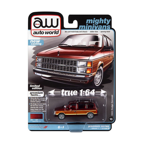 Auto World 1:64 Premium 2023 - 1984 Dodge Caravan – Burgundy – Solid ...