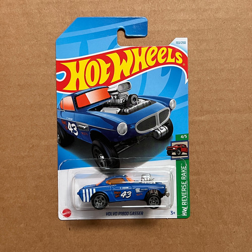 Hot Wheels Mainline Volvo P1800 Gasser. HW Reverse Rake #4/5 | Diecast Max