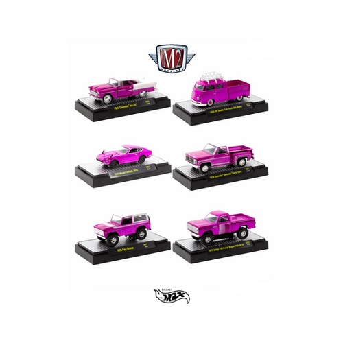 M2 Machines Walmart Exclusive Pink Chrome Series 2024. Serie de 6 ...