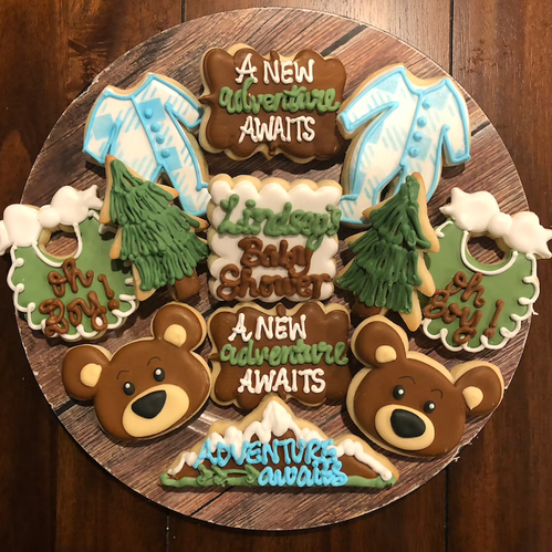 Adventure Awaits/Baby Shower Theme | Dp Sweets Cookies