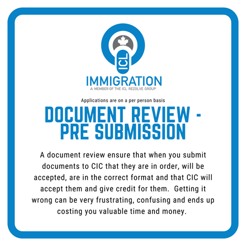 Document Review - Pre EE Profile Creation | icl-immigration