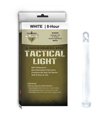 Tactical Light Stick - White - 10 Pack | Tac Shield
