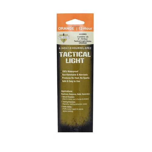 Tactical 12 Hour Light Stick - Orange - 2-Pack | tacshield
