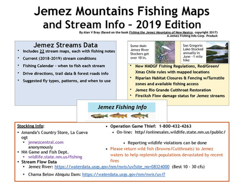 Jemez Mountains Fishing Maps and Stream Info Map Pack | Jemez Mtns
