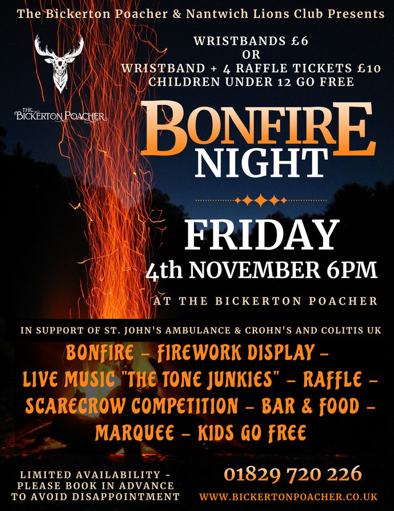 Bonfire Night at The Bickerton Poacher