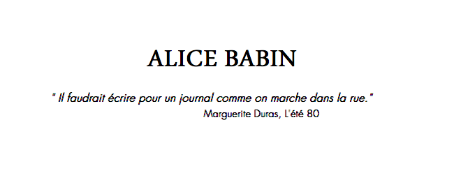 Alice Babin Website