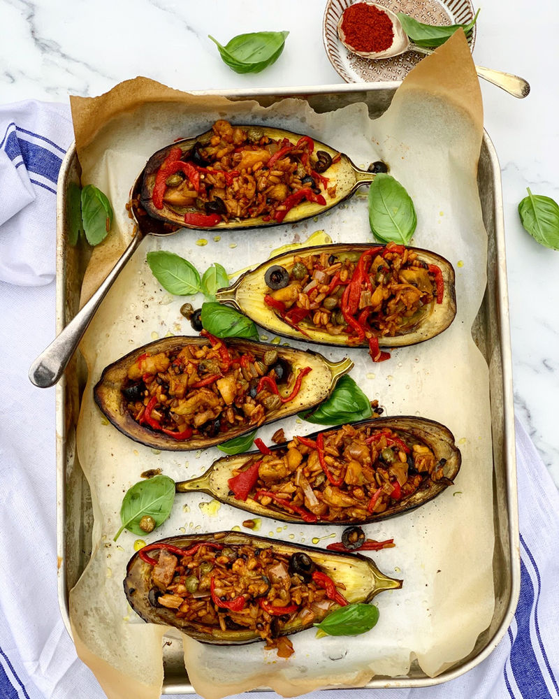 Spanish Stuffed Aubergine
