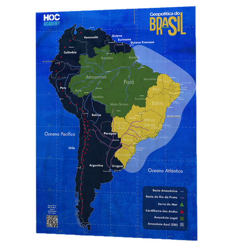 Mapa Geopolítica do Brasil - Impresso | Loja Professor HOC