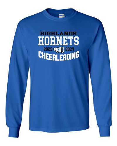 HMS Hornets Cheer long sleeve | Just Peachy Prints