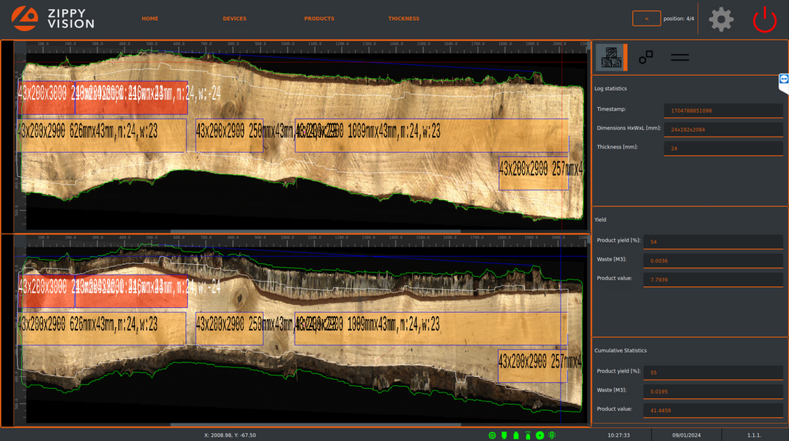 Wood scanner | BestCut M2 - rip-cut wood scanner for solidwood