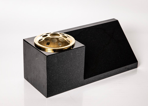 Sloping front wedge memorial (16x6x6) - Black | STEWARTON MEMORIALS