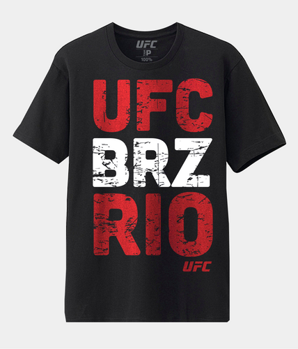 Camiseta UFC BRZ Rio de Janeiro Preta | UFC Store Brasil