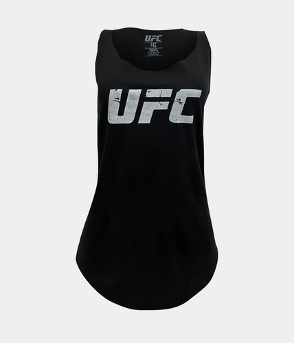 Camiseta Regata UFC Logo Corte a fio Feminina Preta | UFC Store Brasil