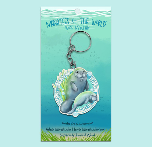 Conservation Manatee Keychain | Cappy Trails