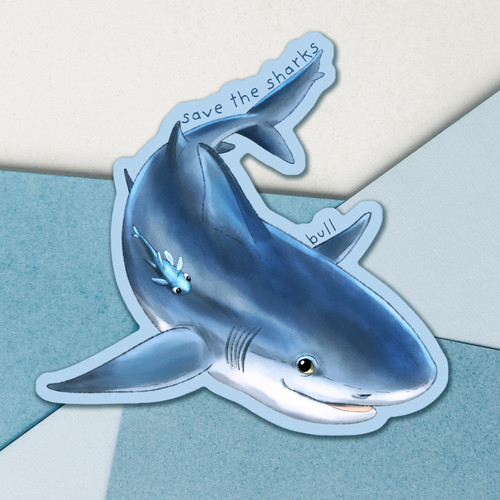Bull Shark Sticker | Cappy Trails