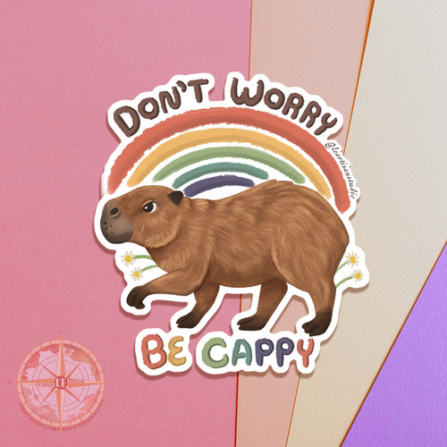 Be Cappy Capybara Sticker | Cappy Trails
