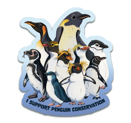 Conservation Penguin Sticker | Cappy Trails