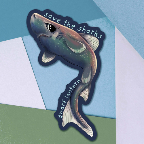Dwarf Lantern Shark Sticker | Cappy Trails