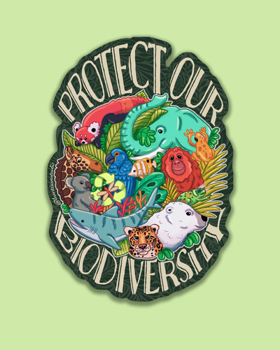 Protect Biodiversity Sticker | Cappy Trails