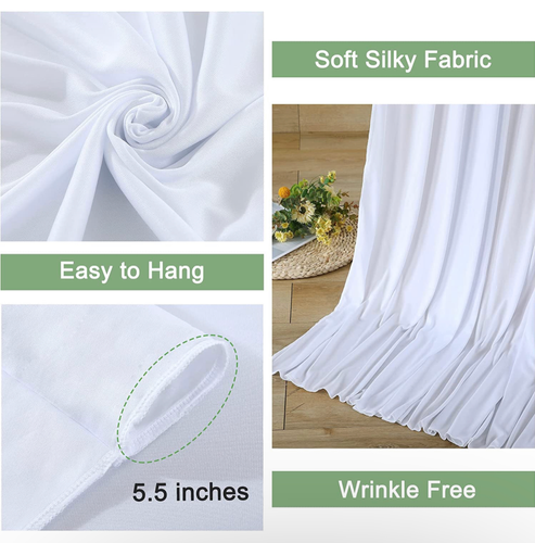 White back drop 10 ft wide * 7 ft long | Party rentals