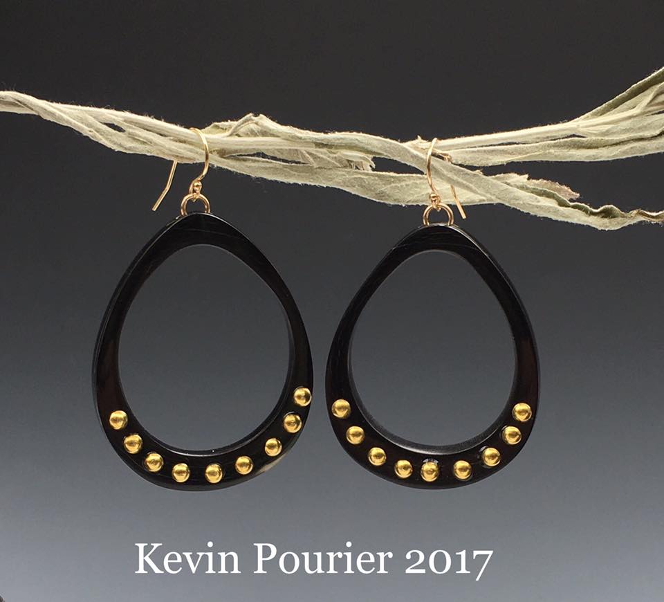 Buffalo Horn Earrings | Kevin Pourier | Native American Jewelry
