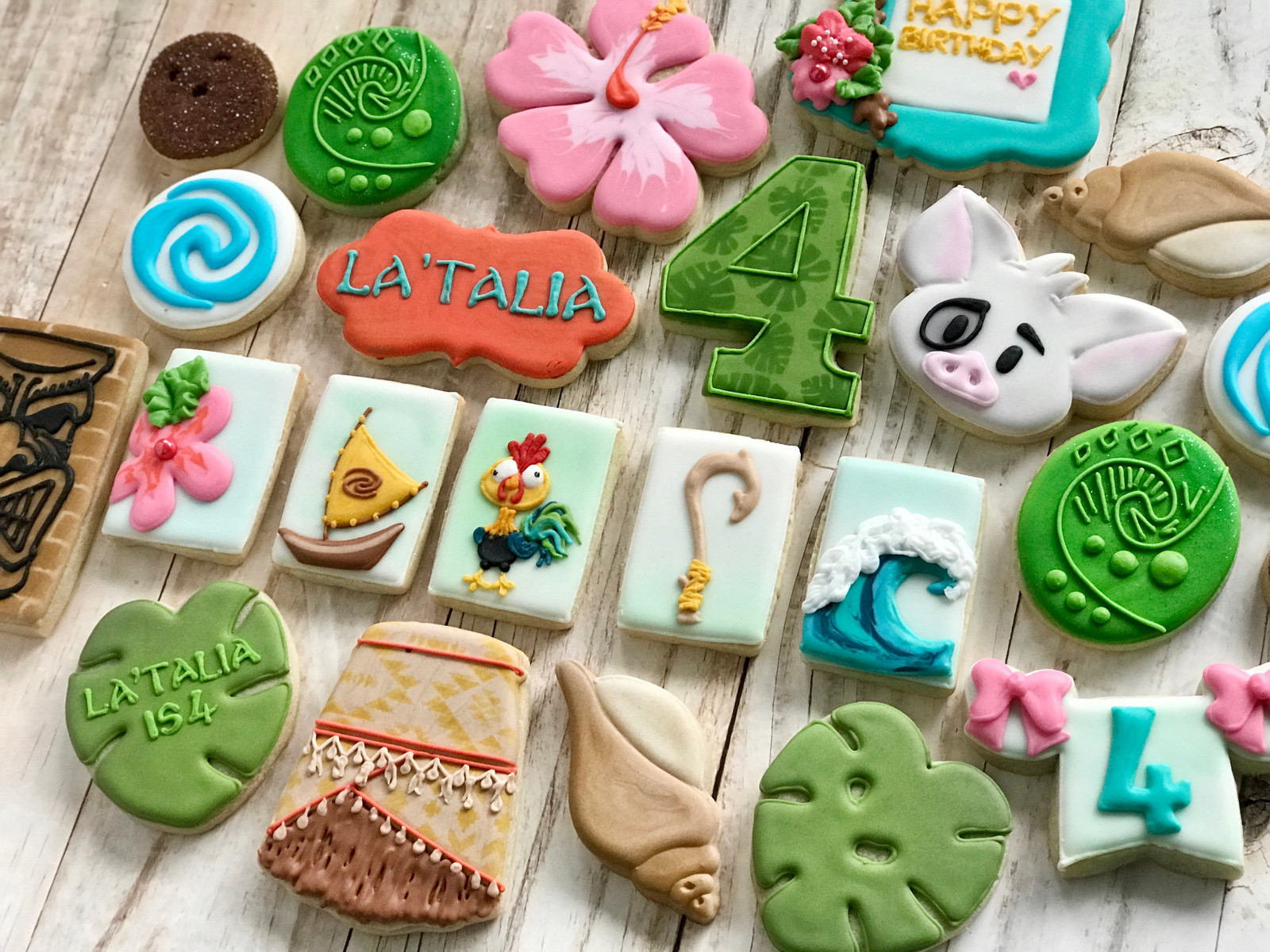 Moana Birthday Cookies | Simply Renee Sweets
