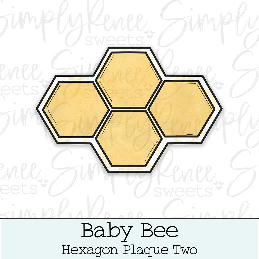 Hexagon Plaque Two STL File | Simply Renee Sweets