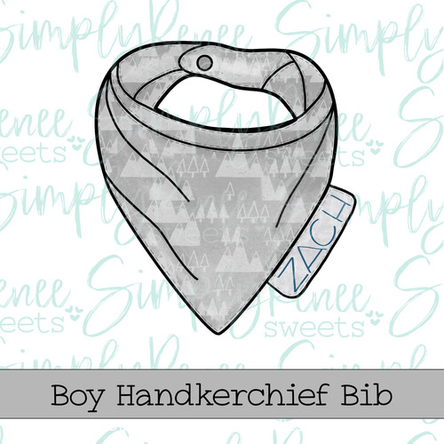 Boy Handkerchief Bib - STL Files | Simply Renee Sweets