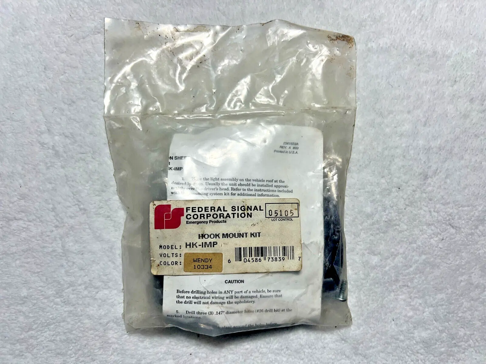 Federal Signal Lightbar Chevrolet Impala 2000-2005 Hook Mount Kit - HK ...