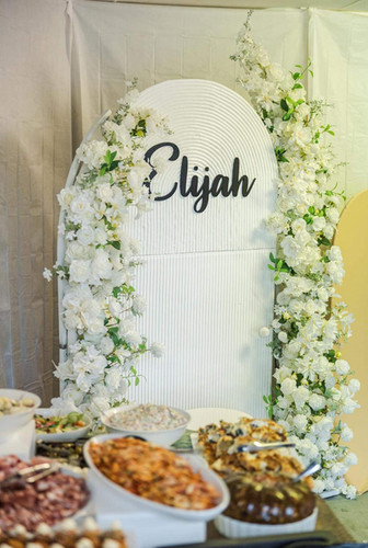 White Ripple Backdrop | Tilly Event Hire