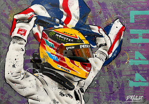 Lewis Hamilton 2017 - Graffiti Painting | drautoart