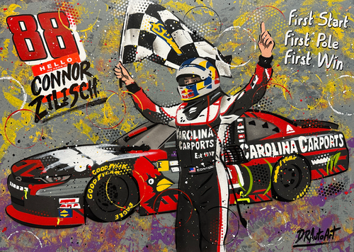 Connor Zilisch 2024, Xfinity - Graffiti Painting | drautoart